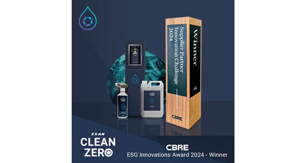 Revolutionary Clean Zero cleaning solution wins CBRE ESG Innovation ...